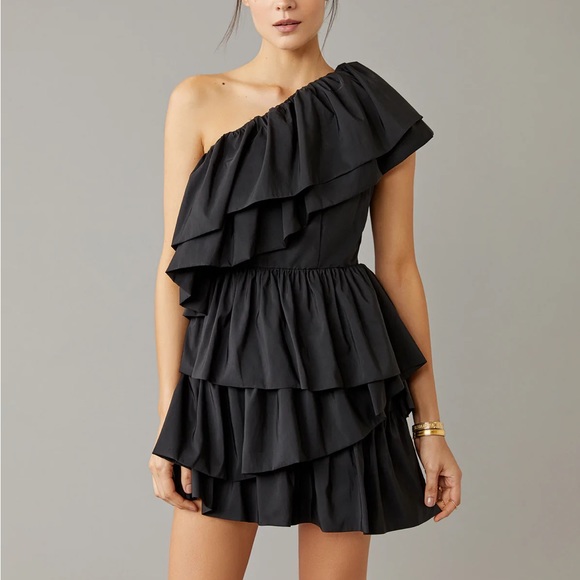 Luminary Lifestyle | Dresses | Nwt One Shoulder Ruffled Mini Dress ...